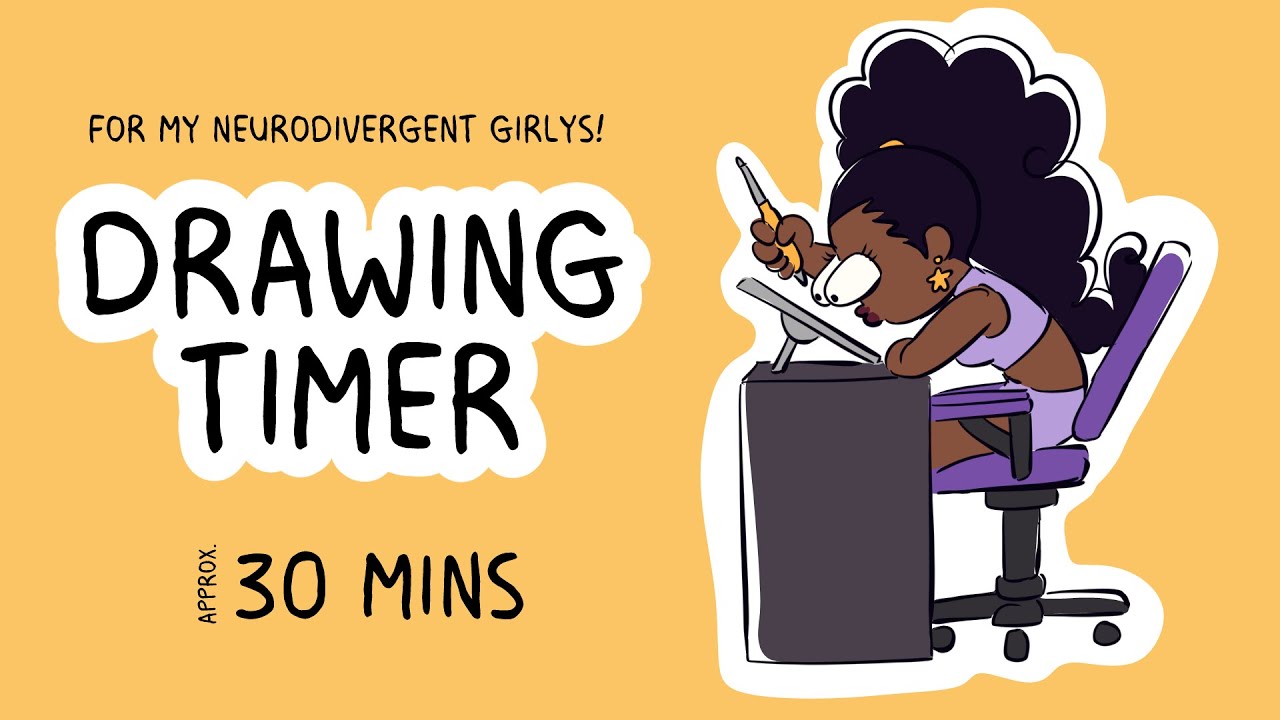 Draw with Me for 30 Mins | Pomodoro Timer for Artists - YouTube
