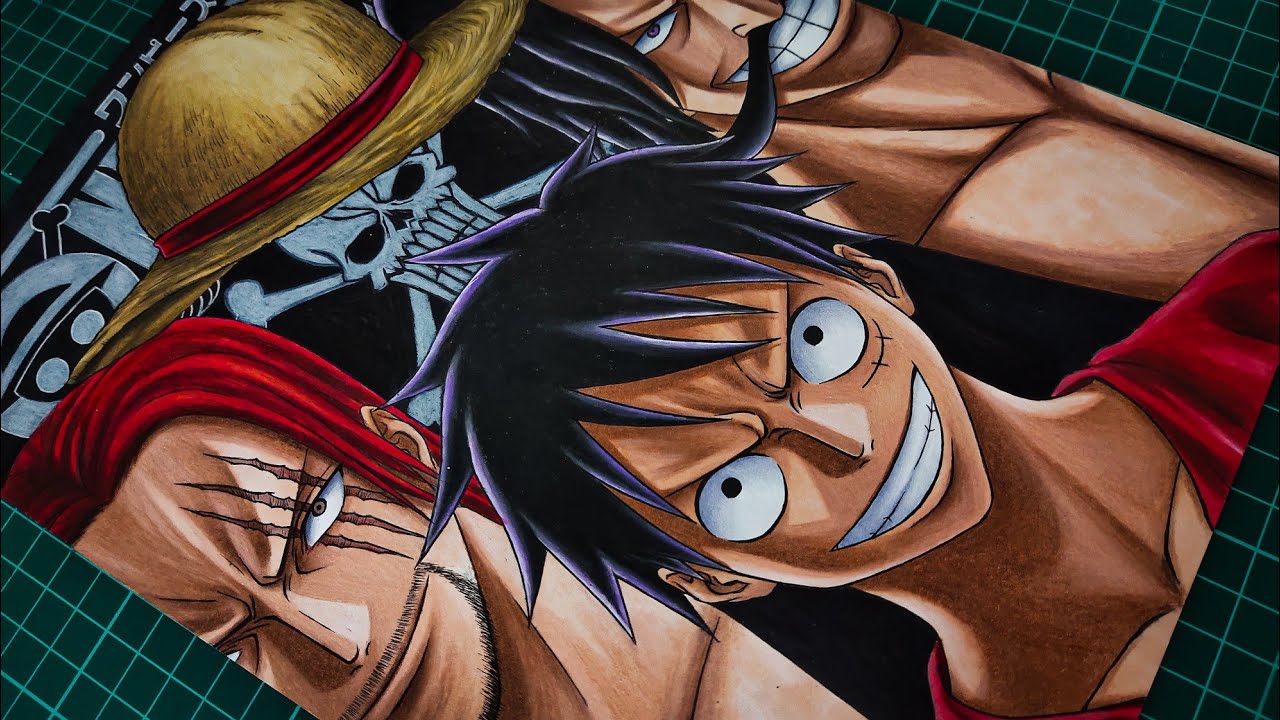 Drawing Luffy, Shanks, Roger | One Piece | ワンピース - YouTube