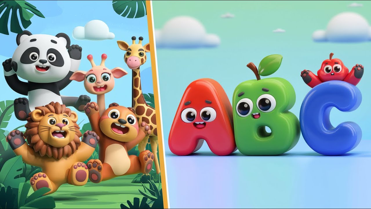 Jungle Animals Dance | Fun ABC Learning Video for Kids | Alphabet Song ...