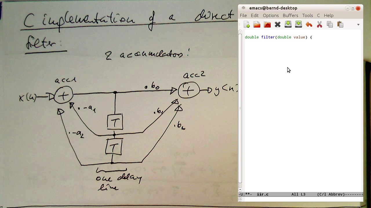 IIR filter design: Type II IIR filter skeleton (004c) - YouTube