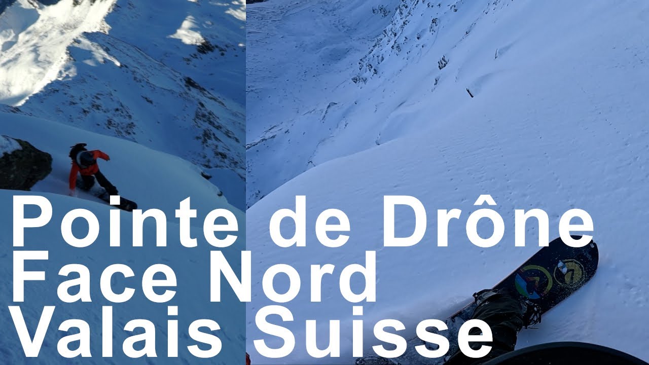 Pointe de Drône Face Nord Directe Ski de randonnée splitboard montagne ...