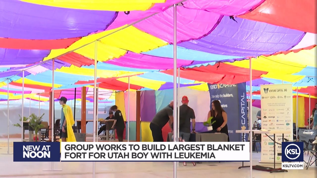 Group Works To Build Largest Blanket Fort For Utah Boy With Leukemia group-works-to-build-largest-blanket-fort-for-utah-boy-with-leukemia