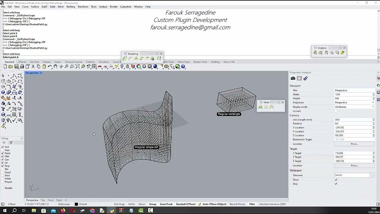 Lee Algorithm in Rhino for Optimal Routing Inside Solids - YouTube