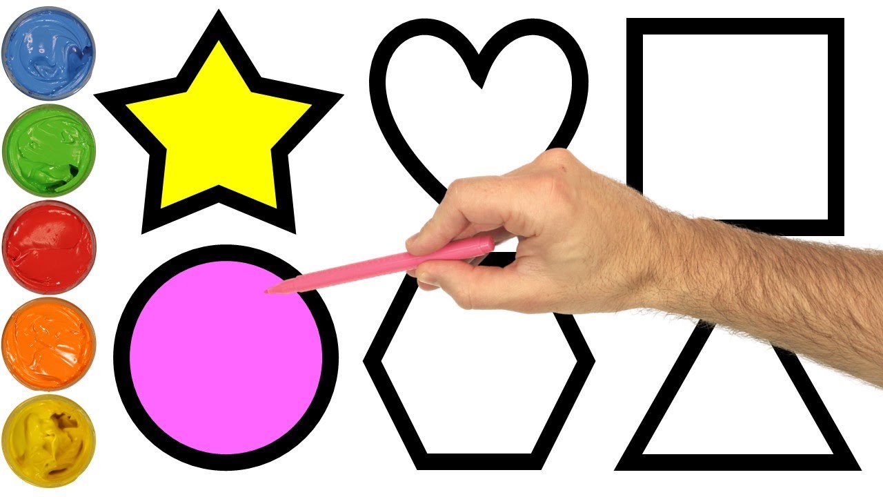 Color and Learn SHAPES | Drawing, Painting & Coloring for Kids ...