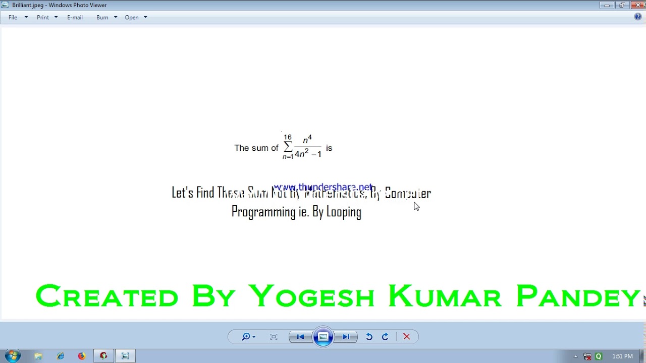 Solving mathematical series using FOR LOOP - YouTube