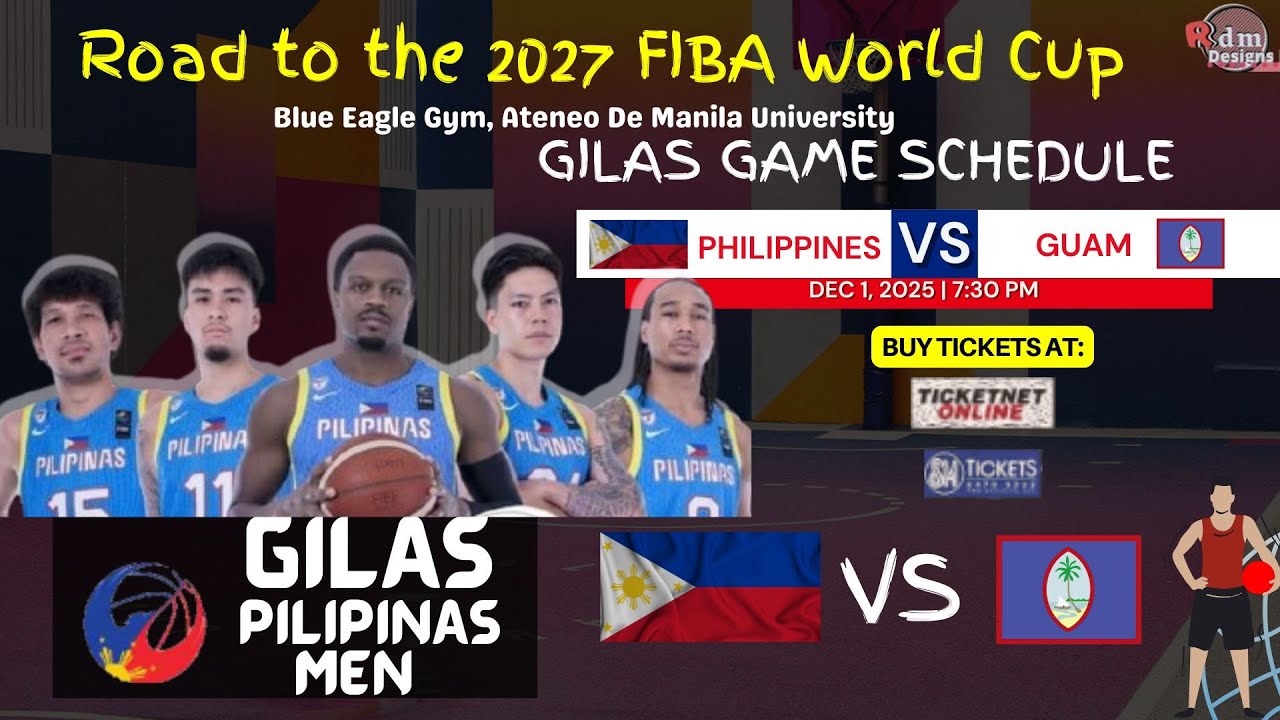 Gilas Pilipinas Game Schedule for Dec 1, 2025 | Philippines vs Guam ...