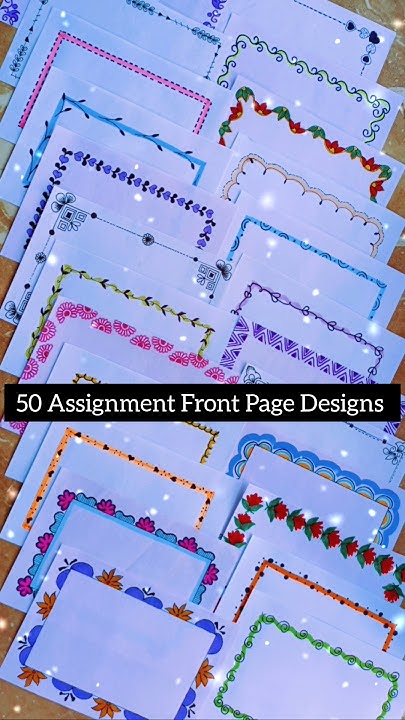 50 Assignment front page design/ Project Work Designs/ Front page ...