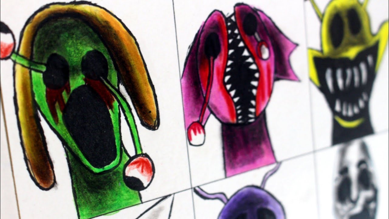 Drawing Incredibox Sprunki Horror Characters | Infected Modes | Part 3 ...