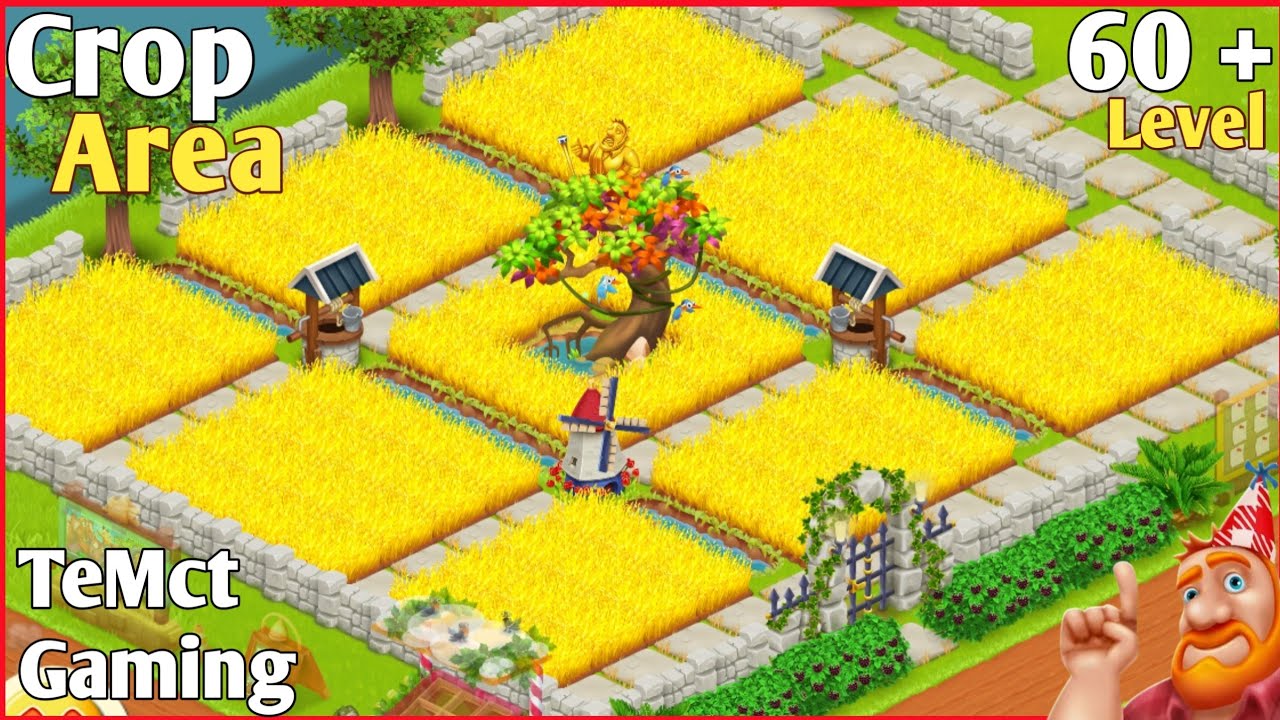 Hay Day Crop Field Area at Level 60 to Onward - YouTube