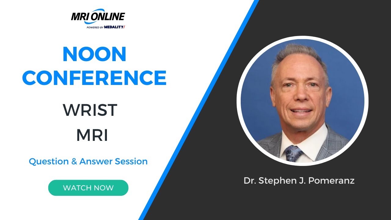 Wrist MRI with Dr. Stephen J. Pomeranz - YouTube