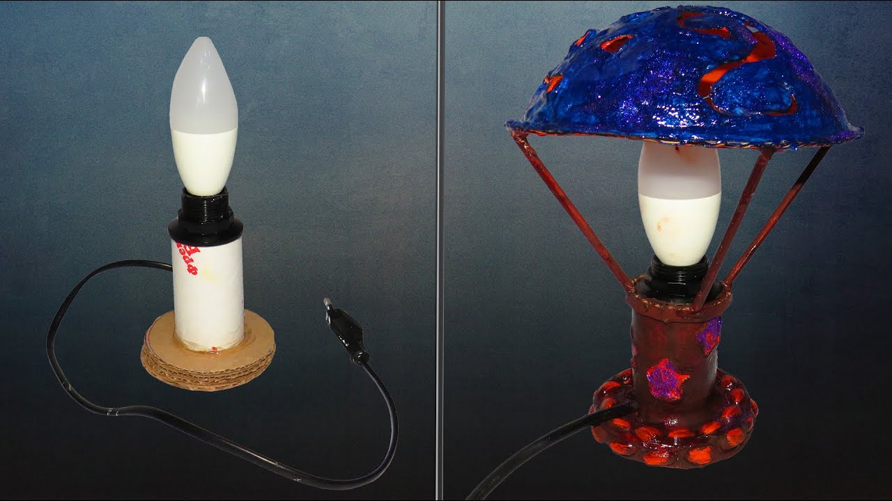 DIY Lamp from paper mache. Night light - YouTube
