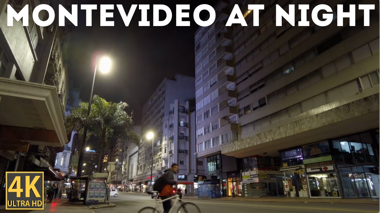 Montevideo, Uruguay Night Walk (4K) - YouTube