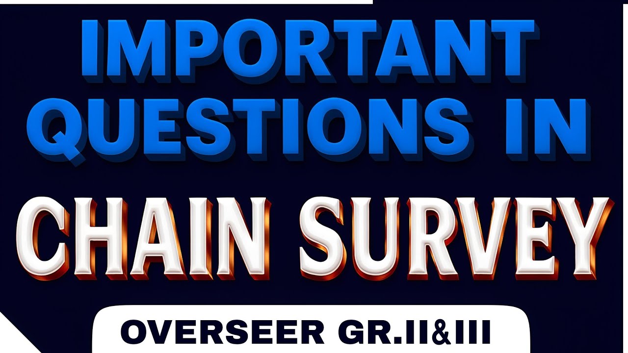Important Questions| chain survey civil Engineering psc | AE | Overseer ...
