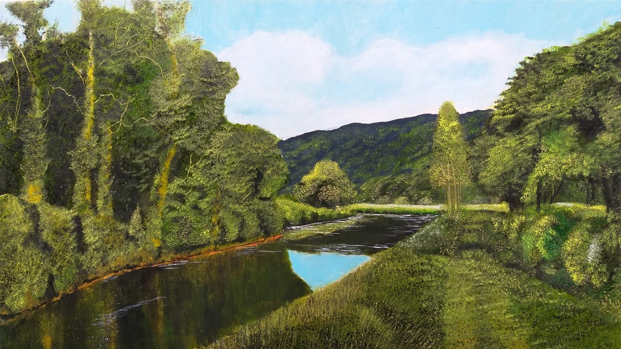 Painting a River Scene | Oil Painting || Time Lapse || ep: #06 || - YouTube