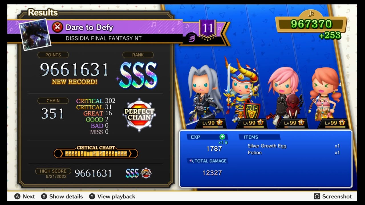 Theatrhythm Final Bar Line - Dare to Defy (Dissidia NT) Supreme Perfect ...