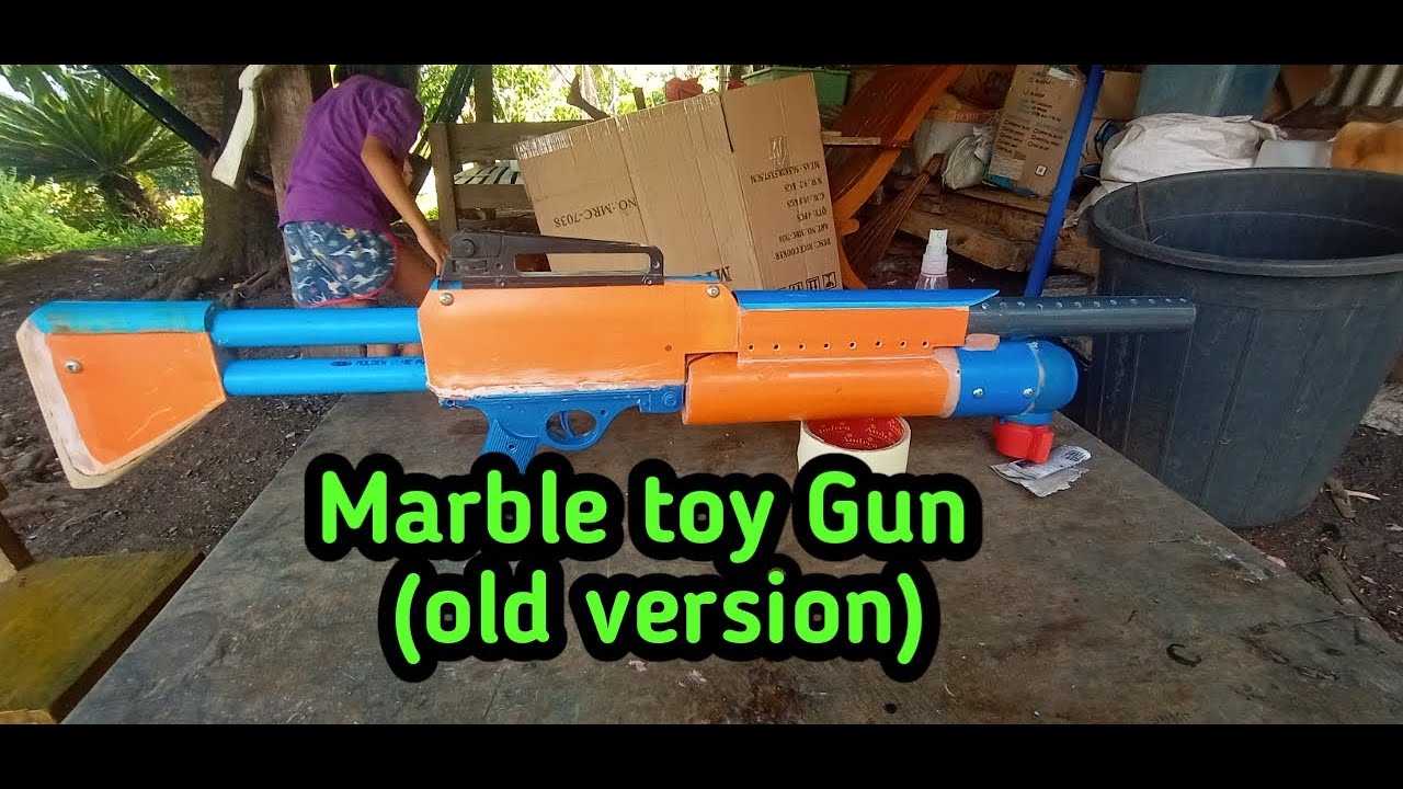 New marble toy gun (designed by owner) - YouTube