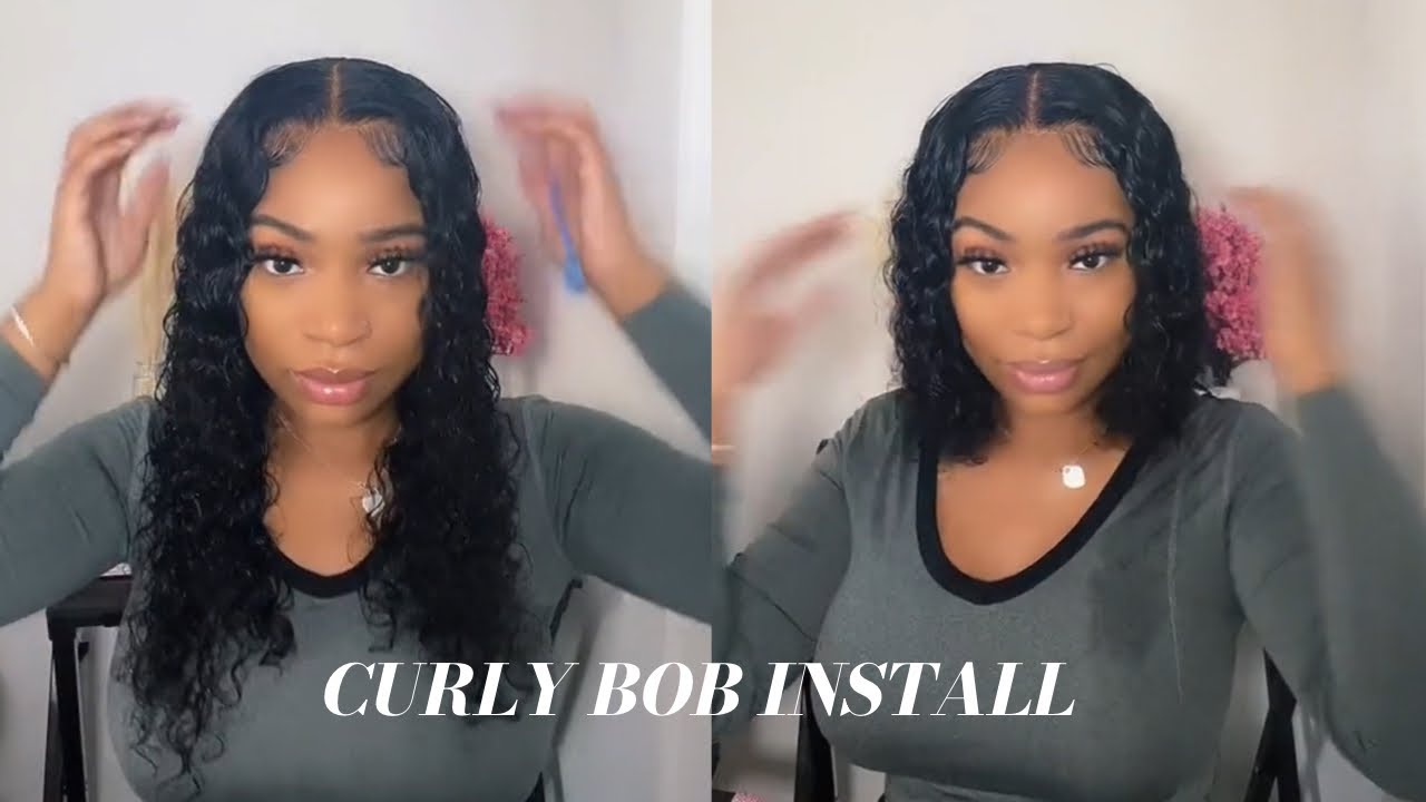 HOW TO CUT CURLY WIG INTO BOB I MY TRICK FOR CAP I CLOSURE WIG INSTALL ...