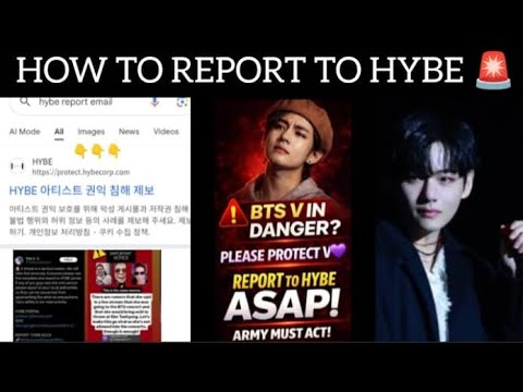 How to Report to Hybe.Please Protect V. Army Must Act.She said that she ...