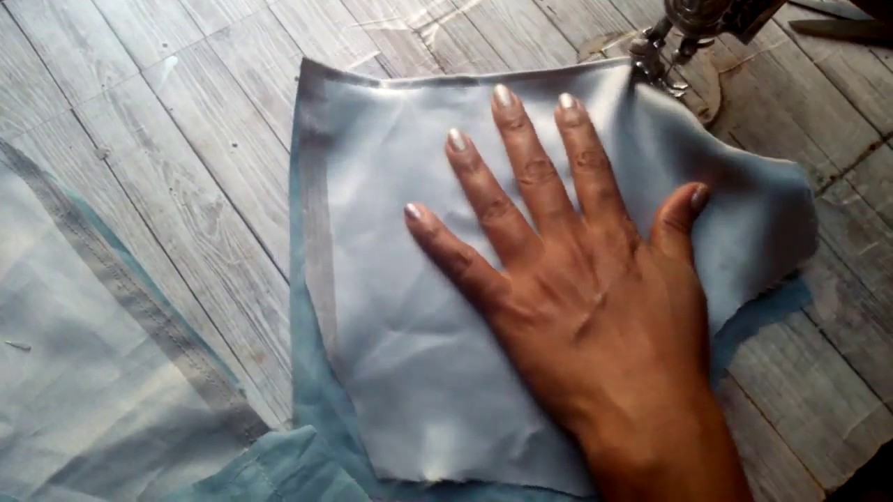 GOWN Cutting and Stitching, Party wear SATIN with COTTON lining - YouTube