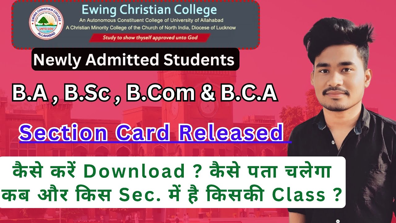 ECC Newly Admitted Students ।। Section Card Released ।। Class Time ...
