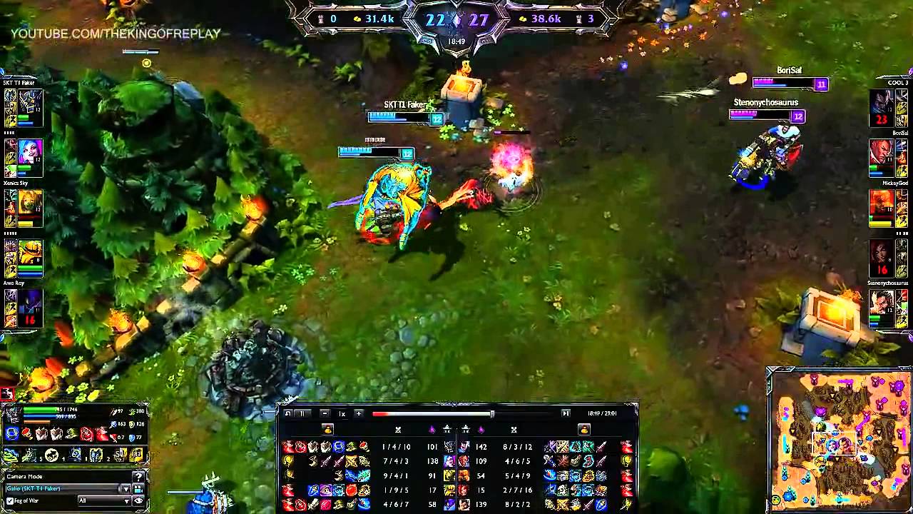 LOL Pro Play Faker Galio vs Yasuo MID Guide Combo Tips and Tricks ...