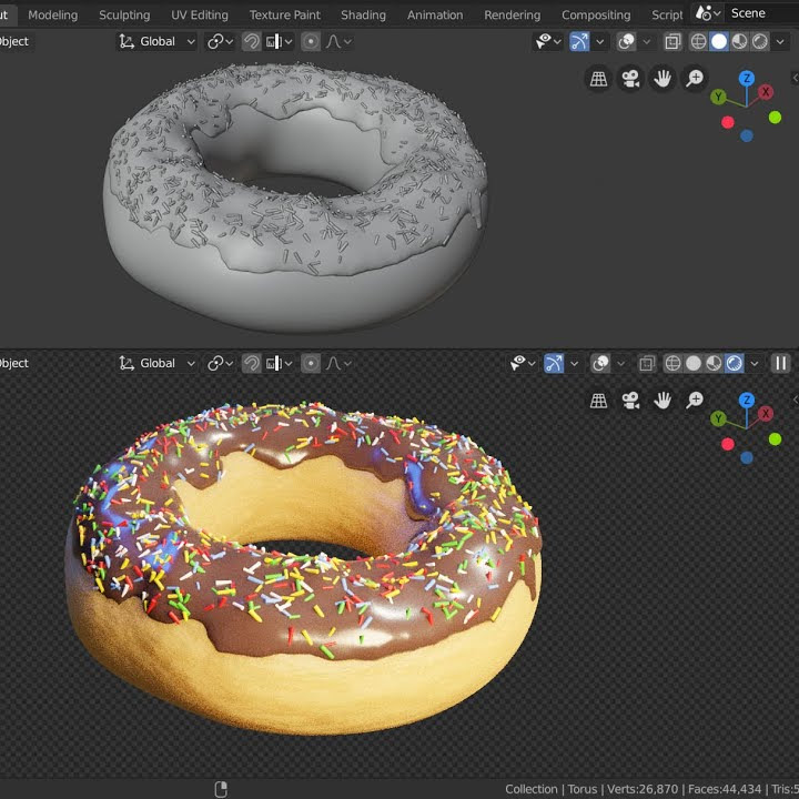 Create a Donut in Blender in 1 Minute - YouTube