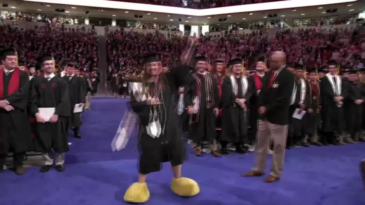 North Augusta native reveals she’s ‘Cocky’ at graduation - YouTube