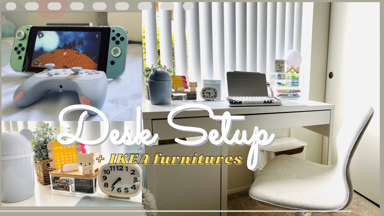 🤍Nintendo switch Cat Controller| Desk Setup | IKEA furniture (MICKE ...