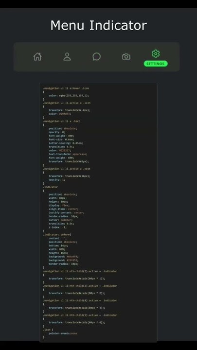 Menu Indicator Html Css Js Html Htmlcss Webdesign Code Javascript Frontend Youtube 