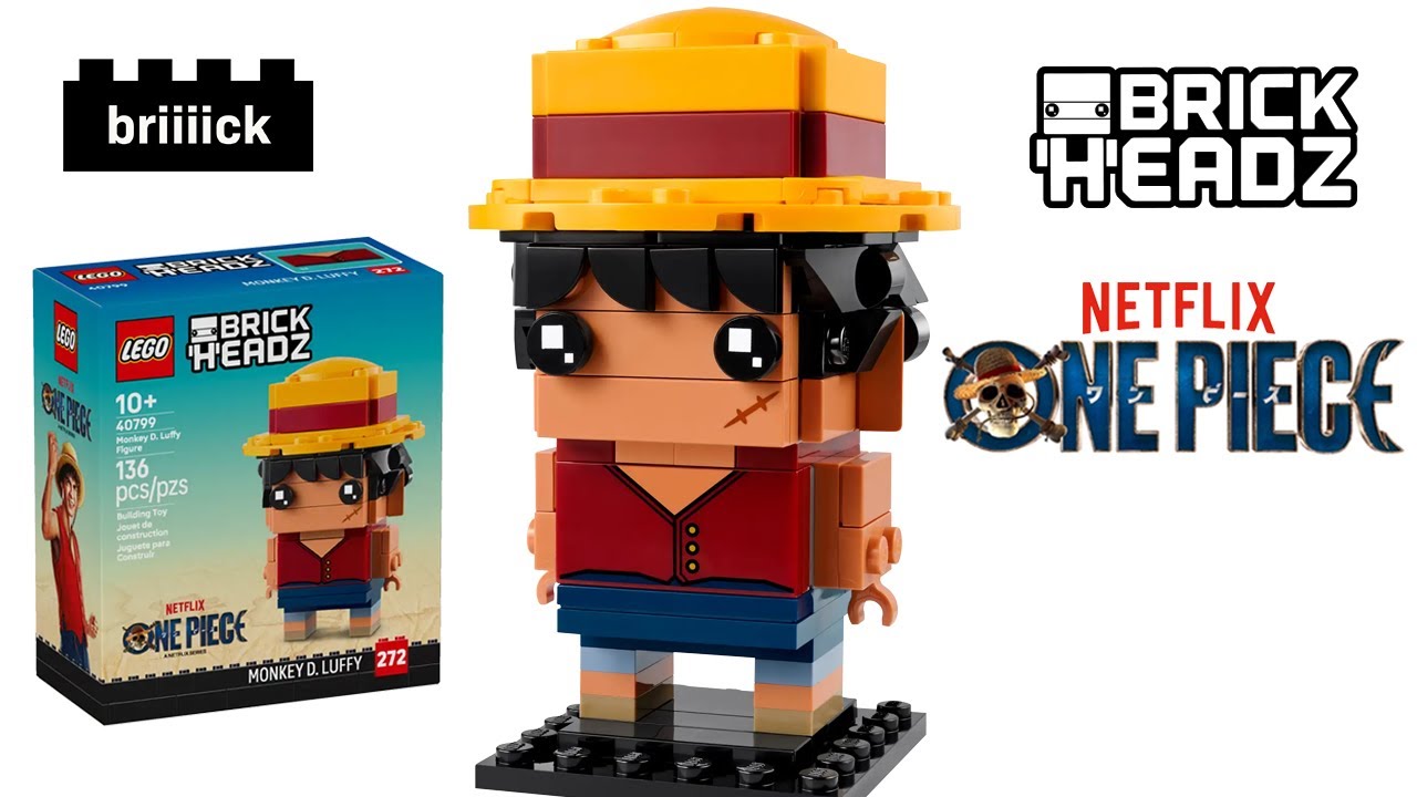 LEGO BRICK HEADZ ONE PIECE Monkey D.Luffy Figure 40799 Speed Build ...