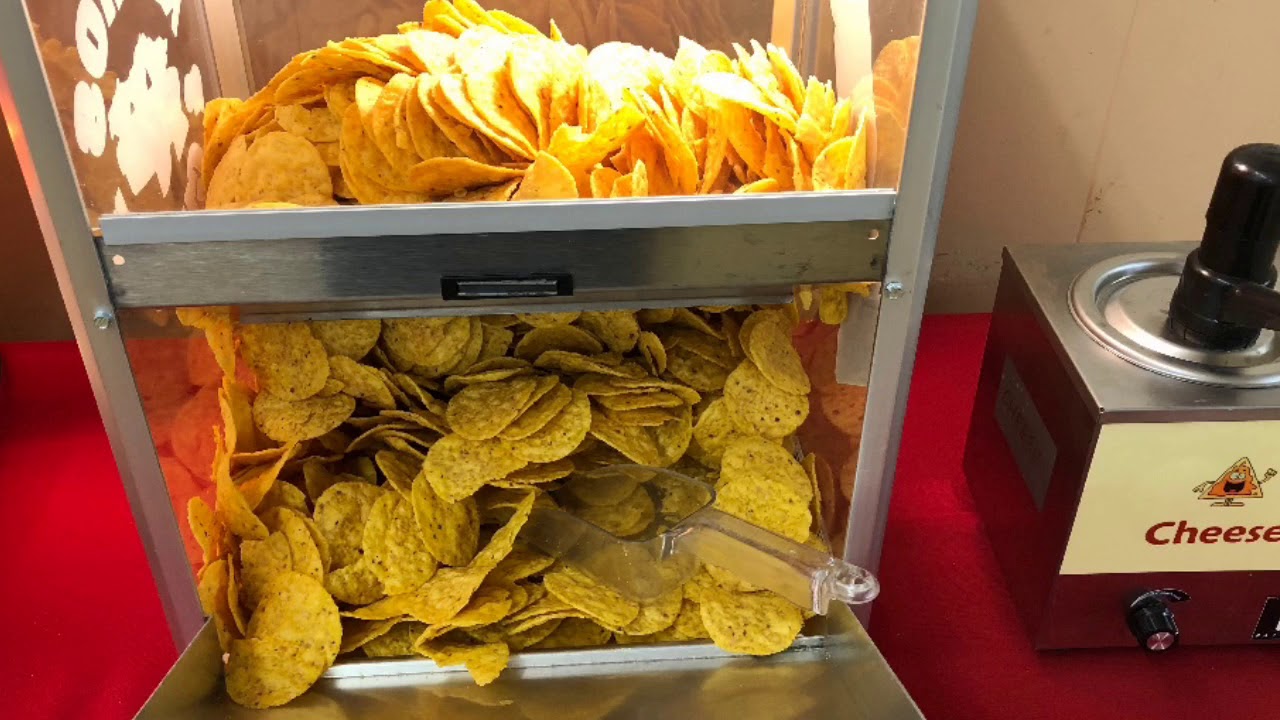 Nacho Chips With Hot Cheese Pump - YouTube