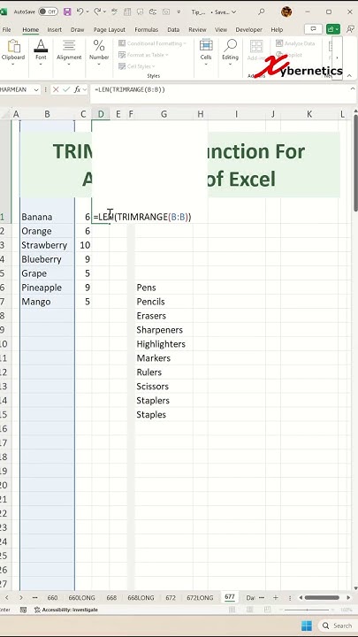 TRIMRANGE() Function for ALL Versions of Excel - Excel Tips and Tricks - YouTube
