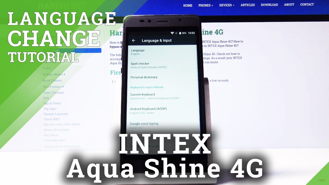 How to Change Language in INTEX Aqua Shine 4G – Switch Language - YouTube