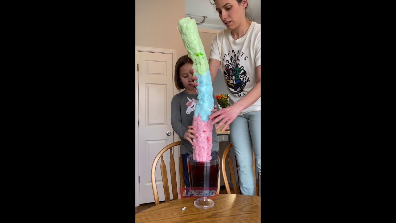 Huge cotton candy in the water - YouTube