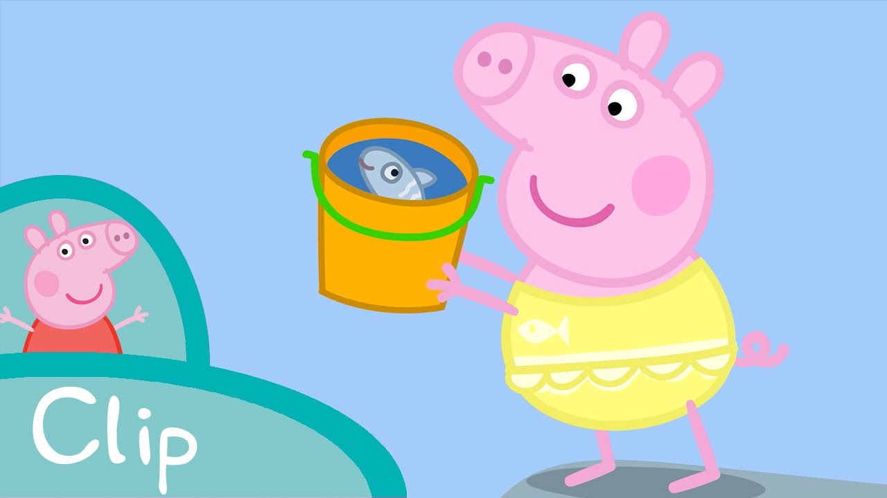 Peppa Pig - Rescuing Mrs. Fish (clip) - YouTube