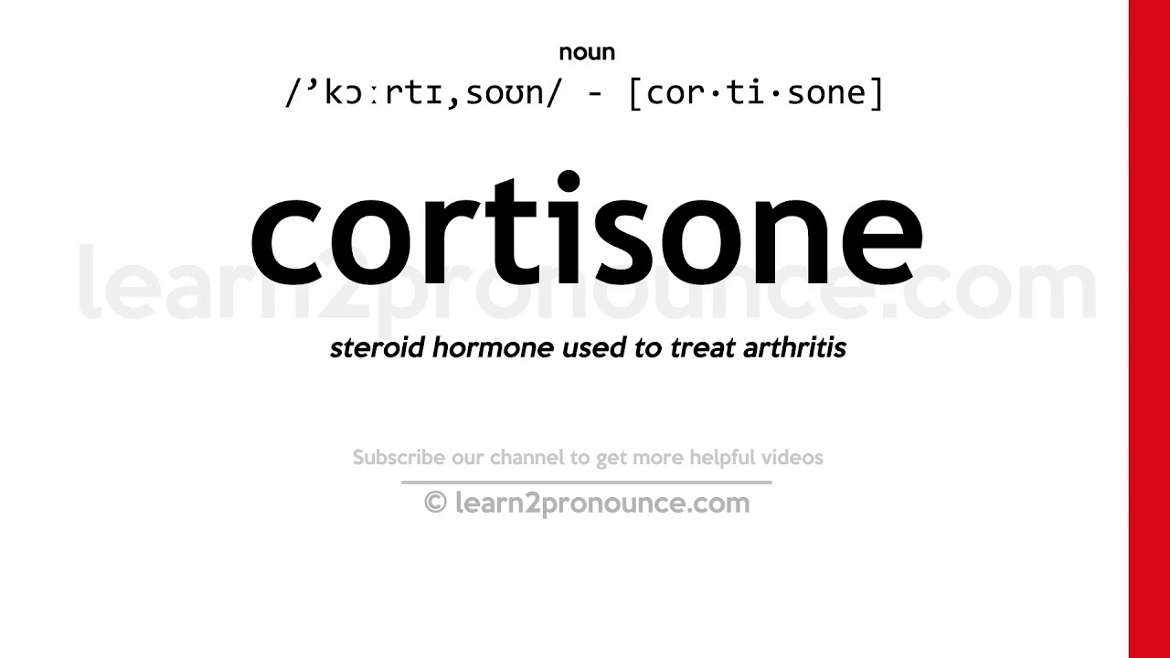 Pronunciation of Cortisone | Definition of Cortisone - YouTube