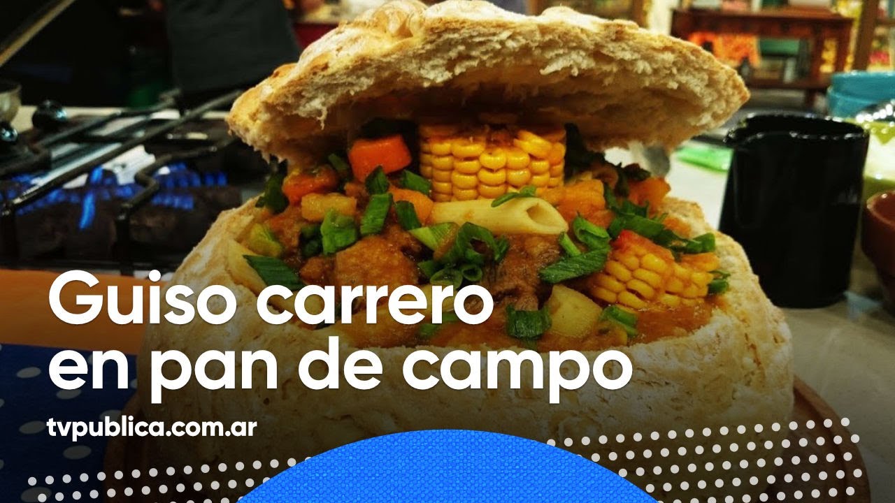 Receta clásica de Argentina: Guiso carrero en pan de campo - Cocineras ...