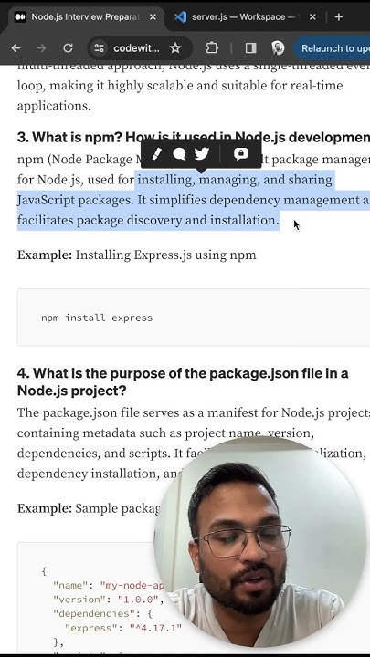 Day 3 What Is Npm How It Is Used In Nodejs Development Codewithpawan Javascript Youtube