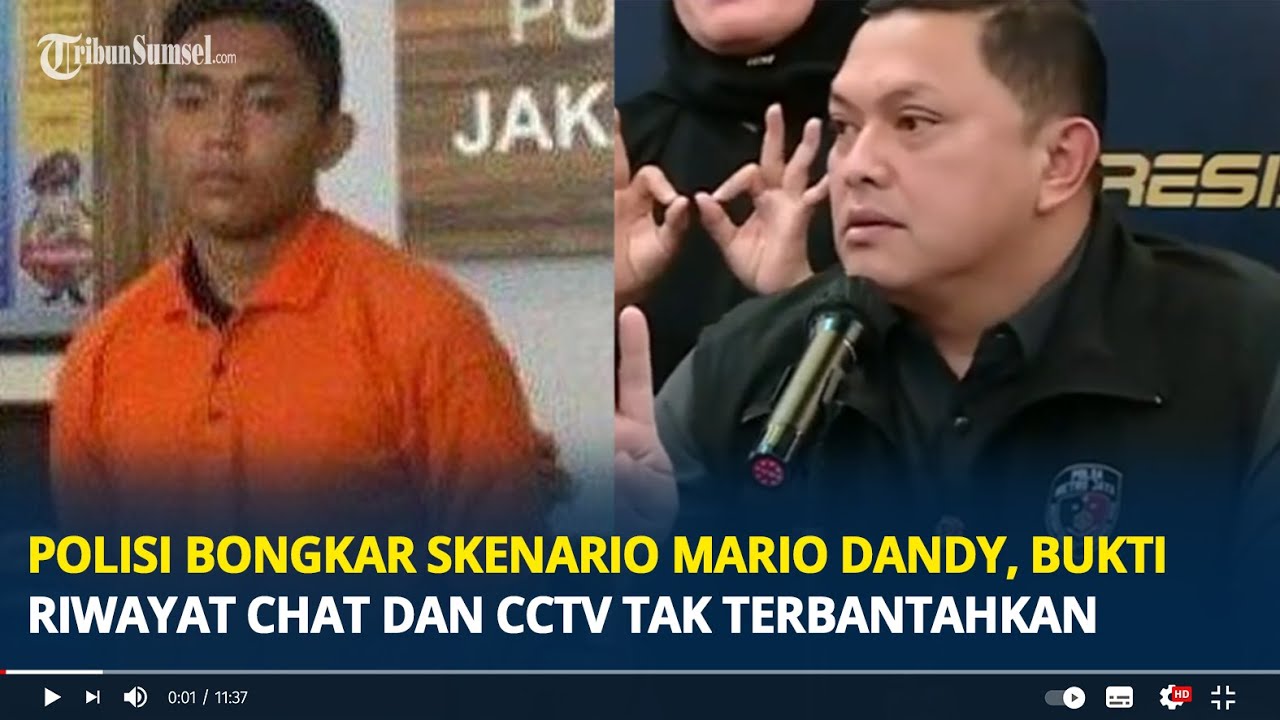 Polisi Bongkar Skenario Mario Dandy, Bukti Riwayat Chat dan CCTV Tak ...