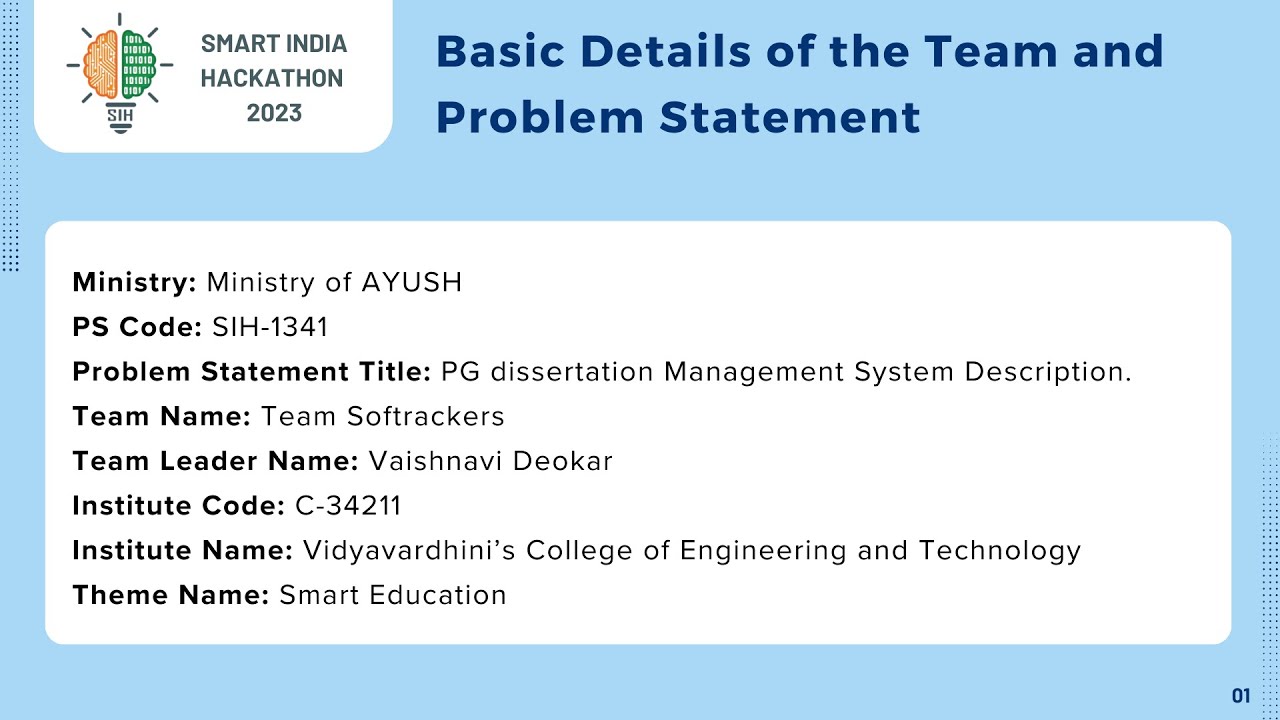 PG Dissertation Management System Description - Team Softrackers - YouTube