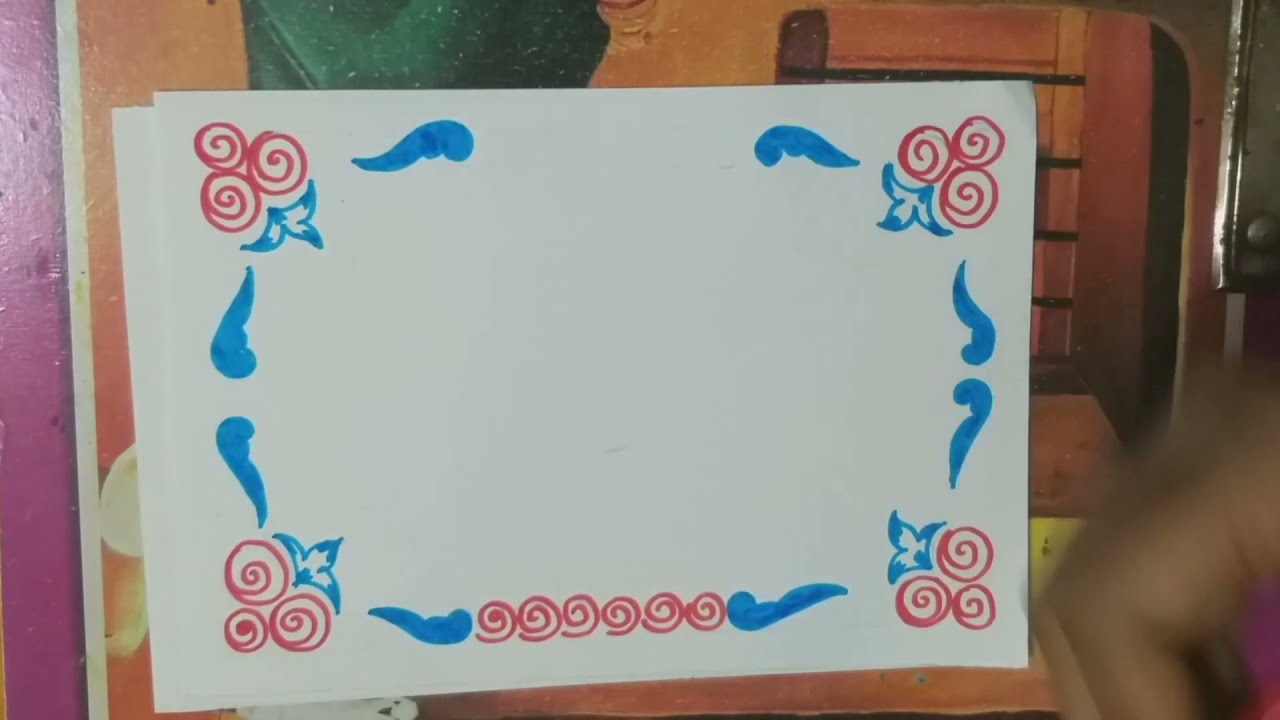 Simple border design for student's khata/project khata decoration/quick ...