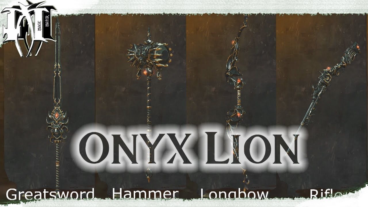 NEW SKIN! Onyx Lion Weapon sets Gem Store - YouTube