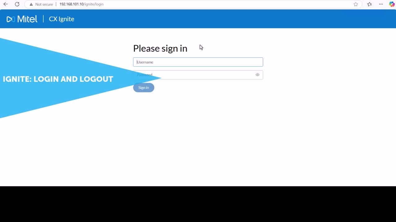 Ignite: Login and Logout: Mitel CX for MiVoice Business - YouTube