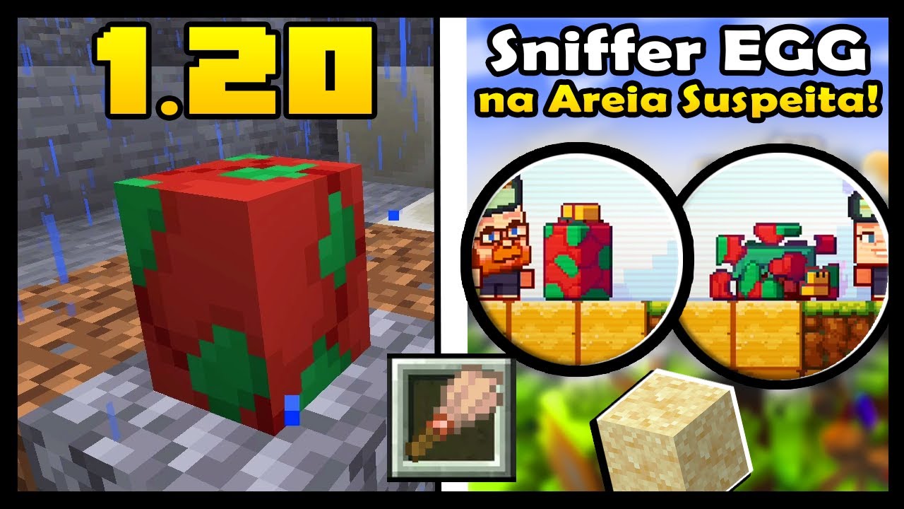 MINECRAFT 1.20 - OVO DE SNIFFER CHEGARÁ JUNTO COM O SISTEMA DE ...