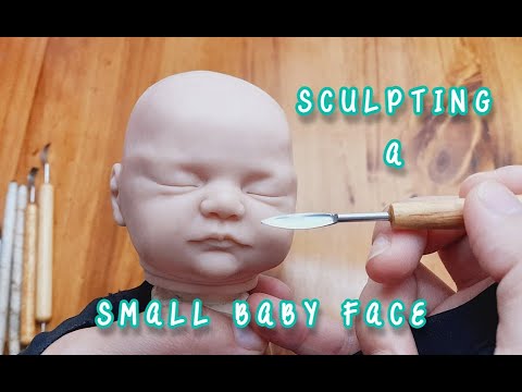 Sculpting a mini Baby Face (Reborn Baby Doll) in polymer clay, Baby ...
