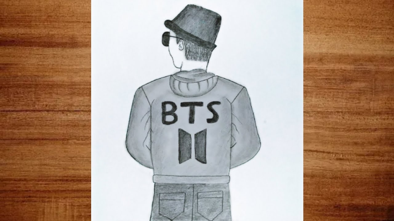 BTS boy drawing || How to draw BTS boy || Easy sketch BTS boy - YouTube