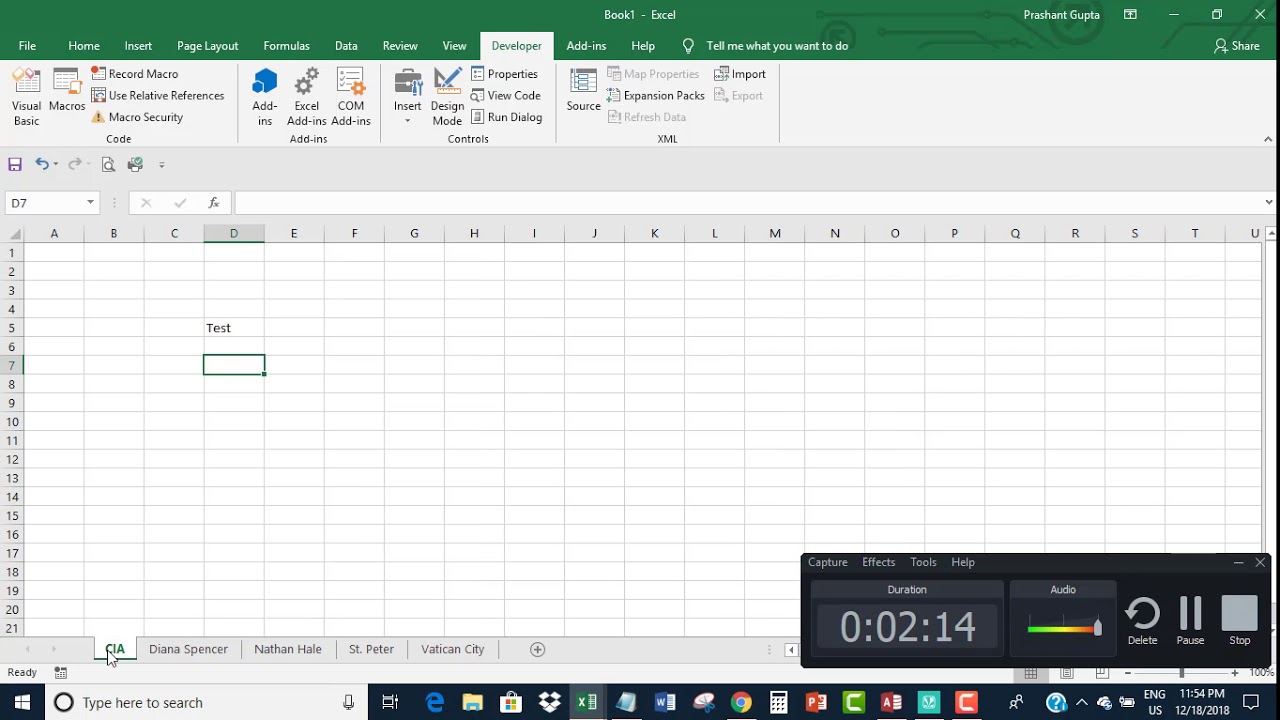 MS Excel: Sort sheet name tabs from A to Z - YouTube