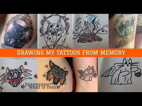 Drawing My Tattoos From Memory (Treacle Tatts Challenge) - YouTube
