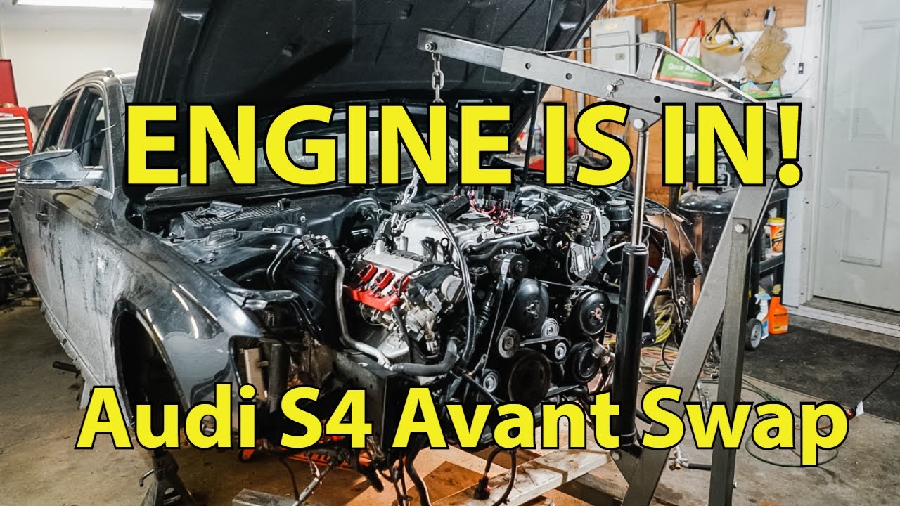 Audi S4 Avant Conversion: Engine and Manual Transmission In! - YouTube