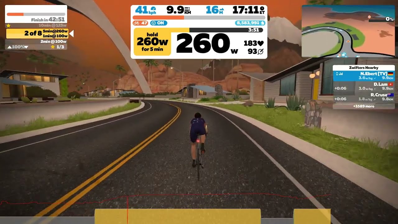 Zwift custom workout - YouTube